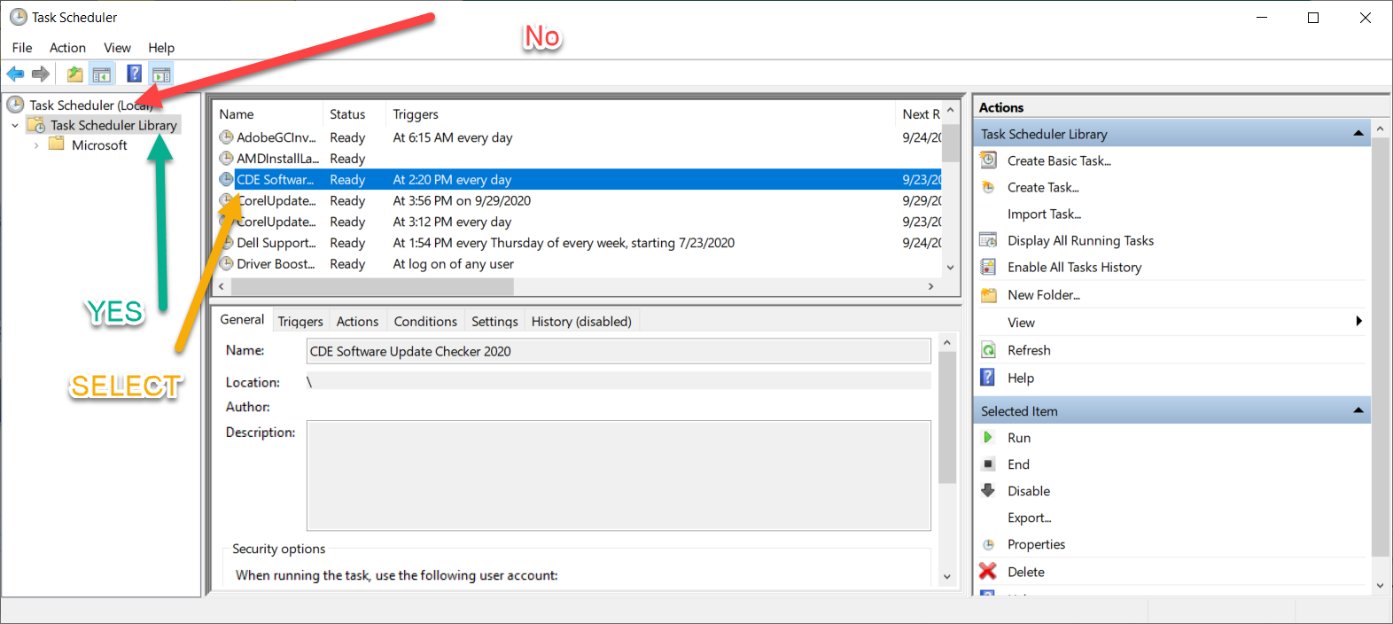 How do I disable the CDE Updater from starting - CDE Software